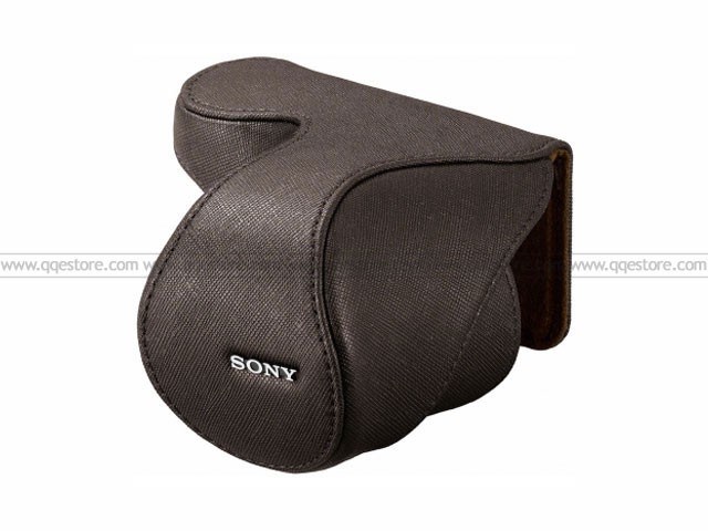Sony LCS-EML2A Brown Leather Lens Jacket - Camera & Camcorders